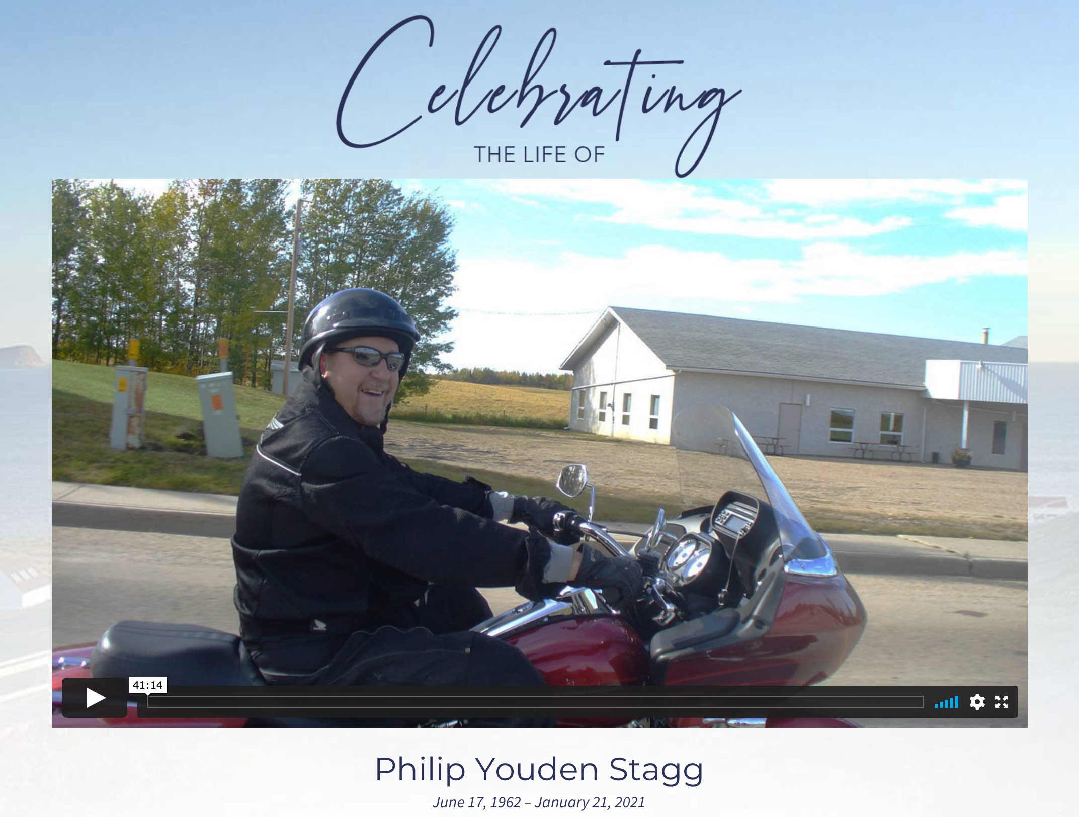 Philip Youden Stagg - Legacy Tribute Video
