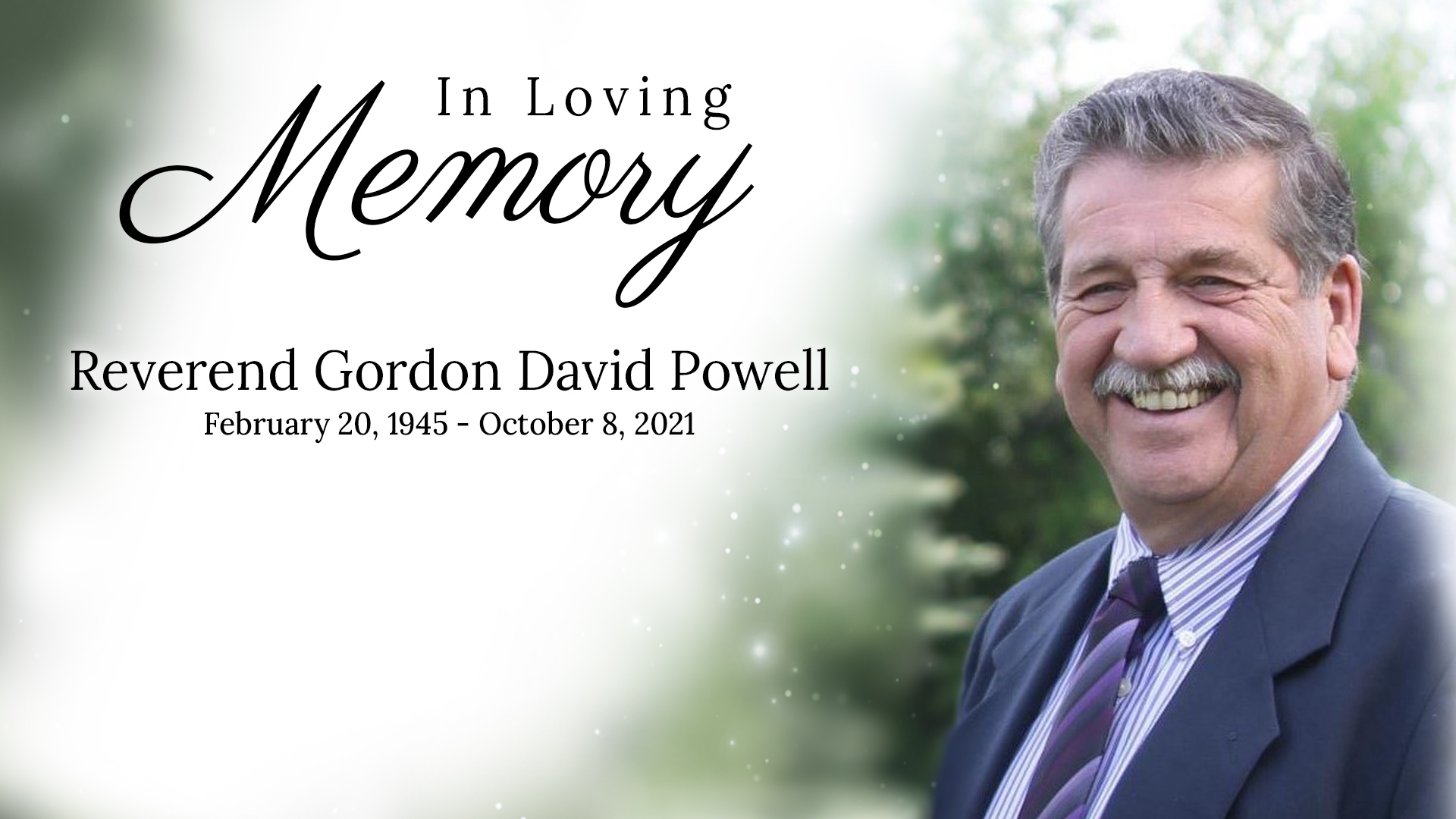 Reverend Gordon David Powell - Livestream